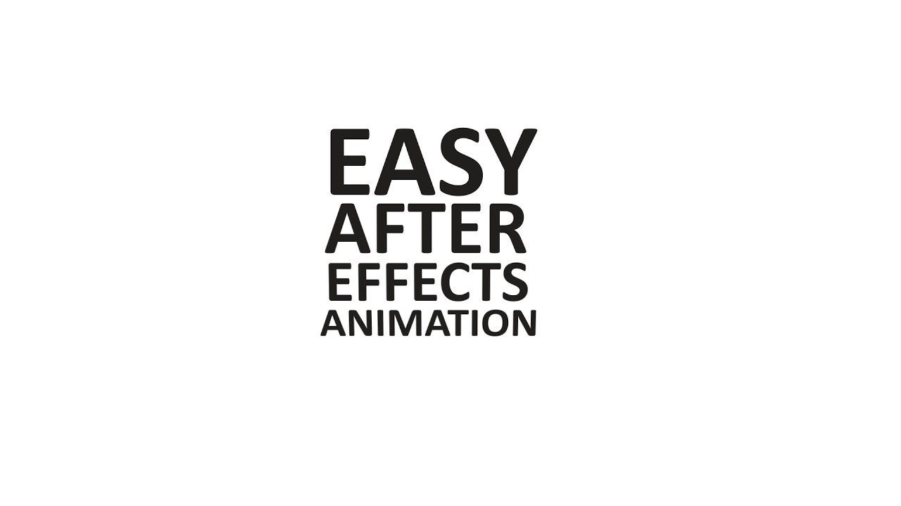 After Effects Tutorial Easy Animation - YouTube