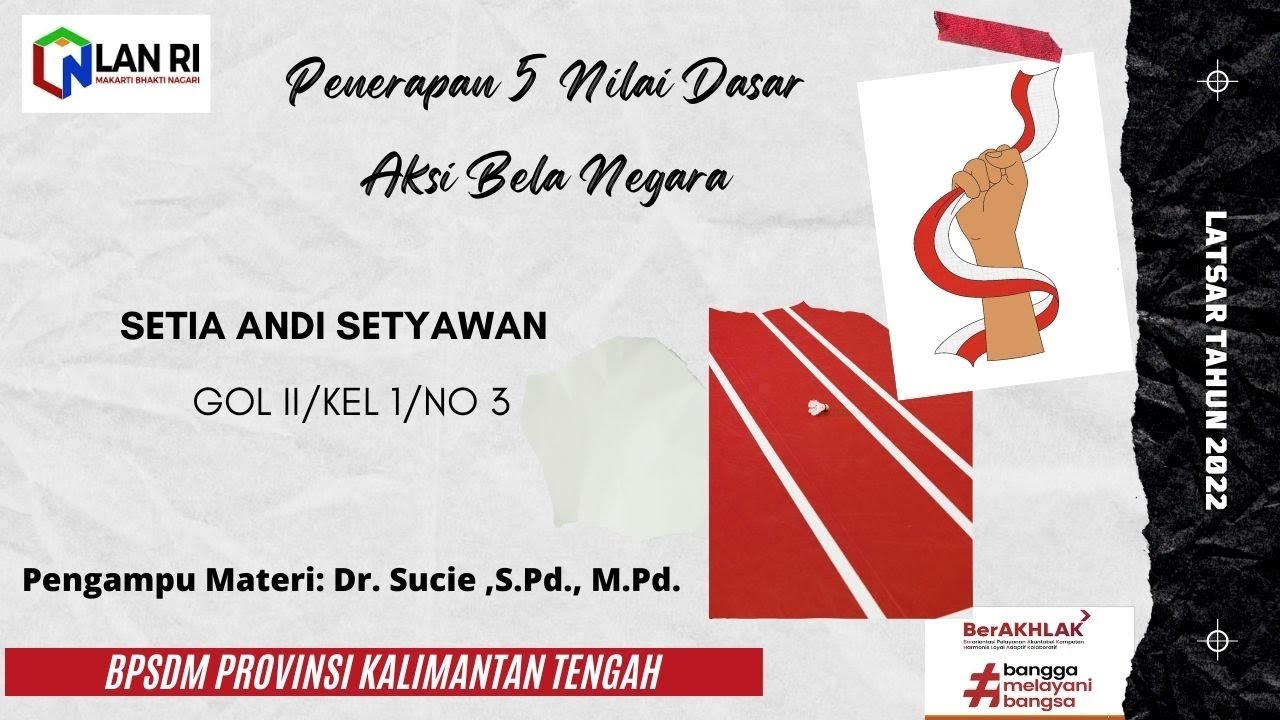 Video Penerapan 5 Nilai Dasar Aksi Bela Negara Oleh Setia Andi Setyawan. - YouTube