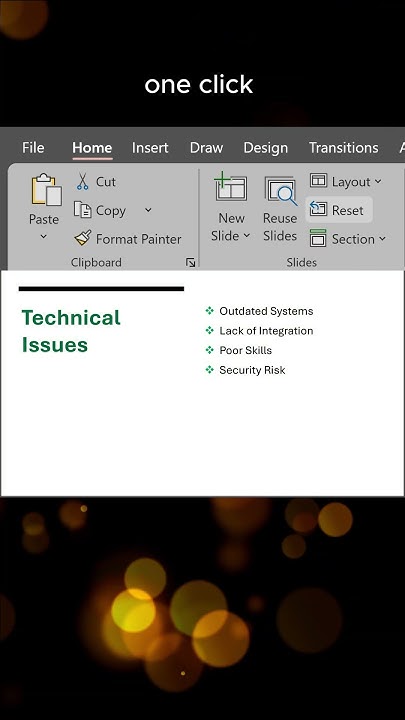 Repair #powerpoint slides in one click - Reset button - YouTube
