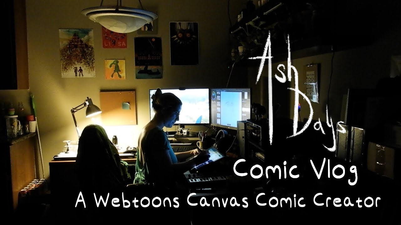 Webtoons Canvas Comic Vlog | Trying to balance life and webcomic making ...