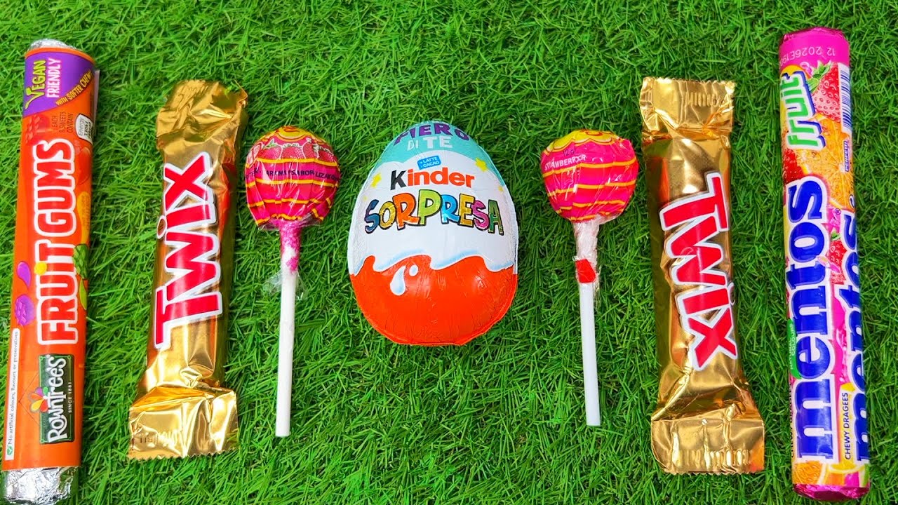 Unpacking Lollipops! Kinder Surprise Chupa Chups Twix Candies and ...