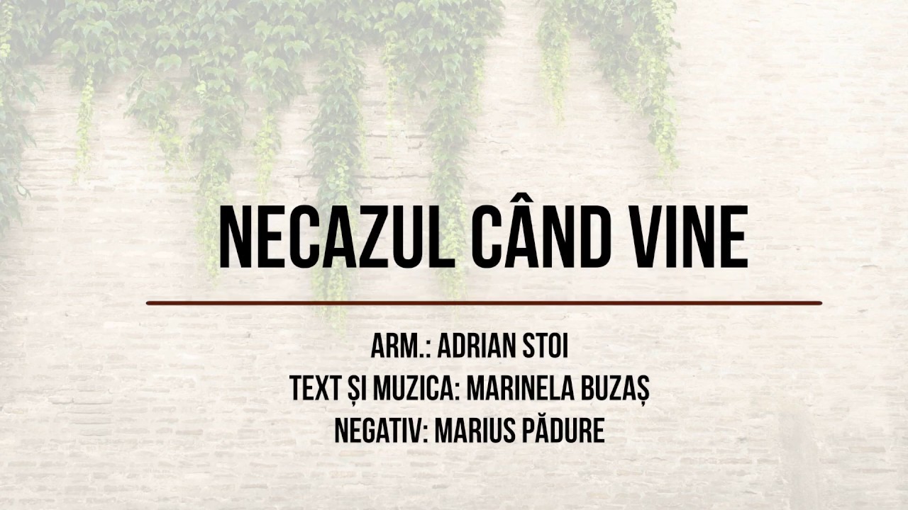 Necazul când vine (interpretare acapella) - YouTube