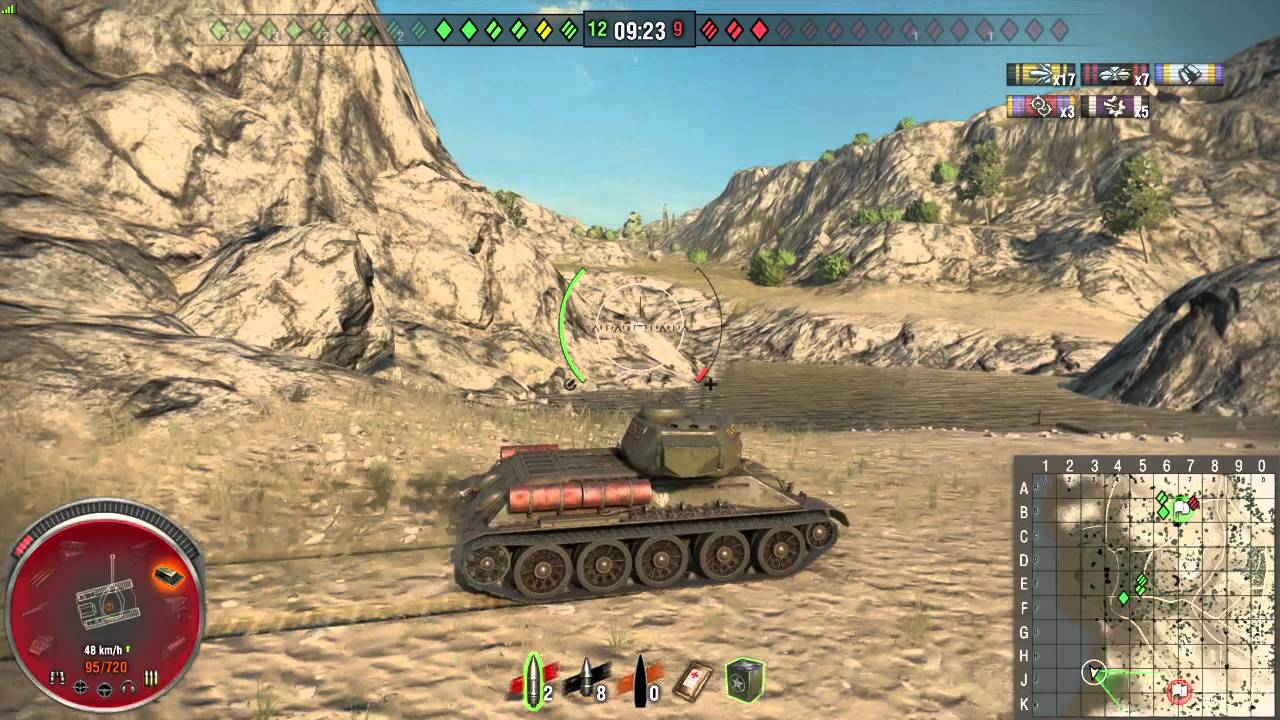 PS4版world of tanks T-34-88 9kills - YouTube