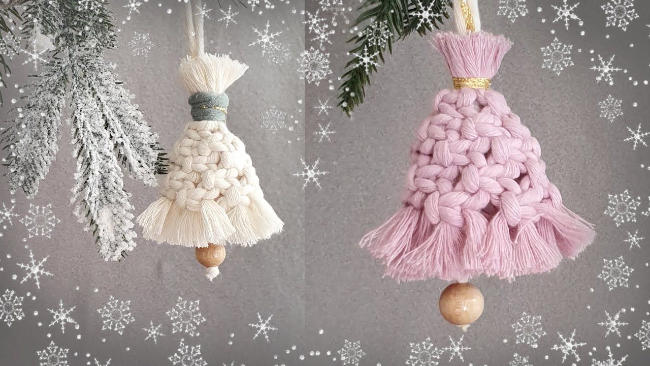 DIY: Hanging Macrame Bell 🔔 Christmas Ornaments - YouTube