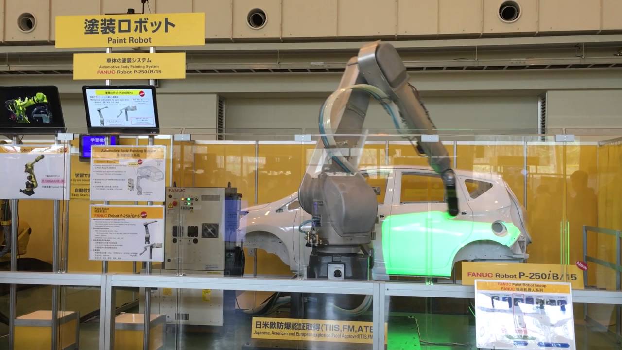 FANUC paint robot - YouTube