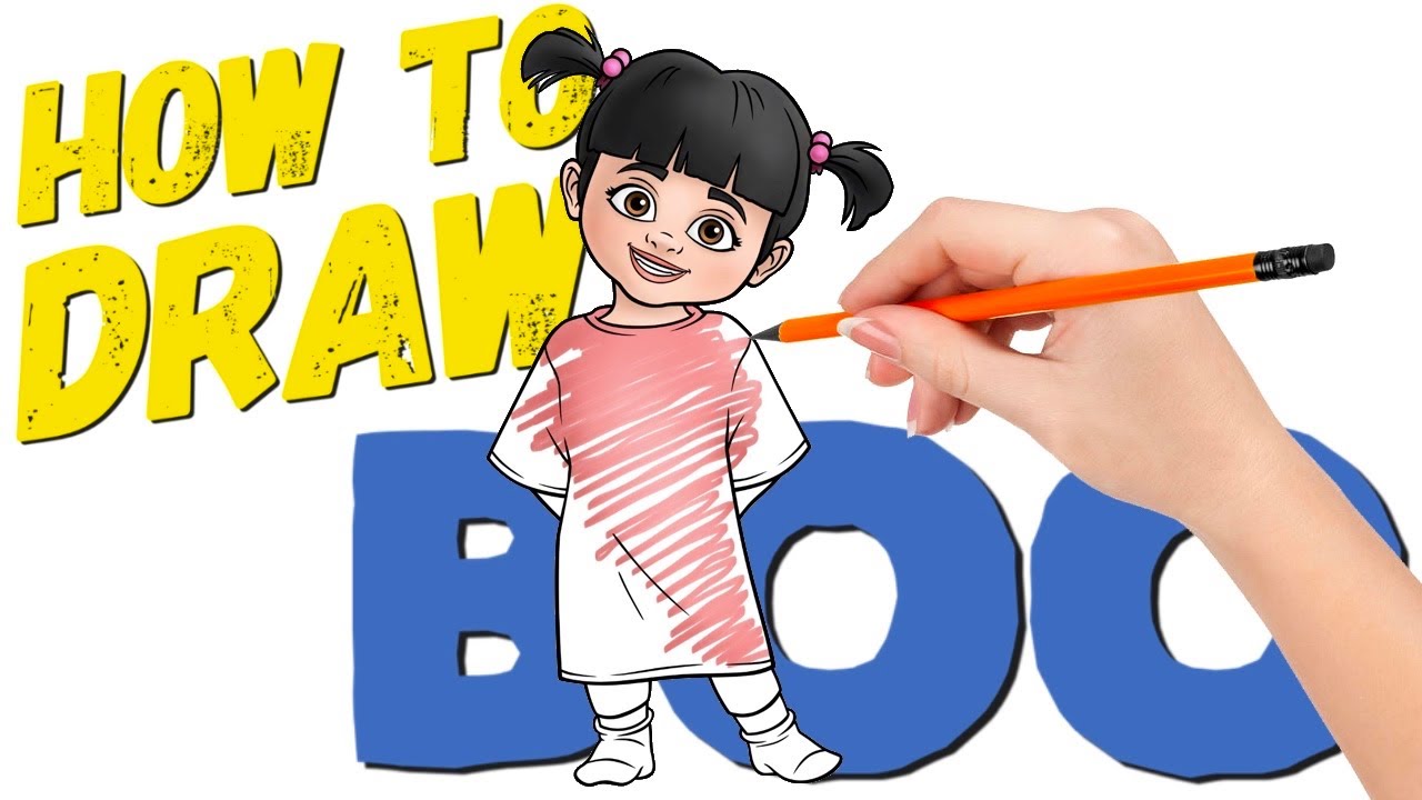 How to draw cute Boo from Monsters, Inc. movie - YouTube