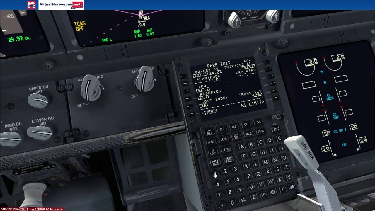 FSX: How to set up the FMC in a 737 - YouTube