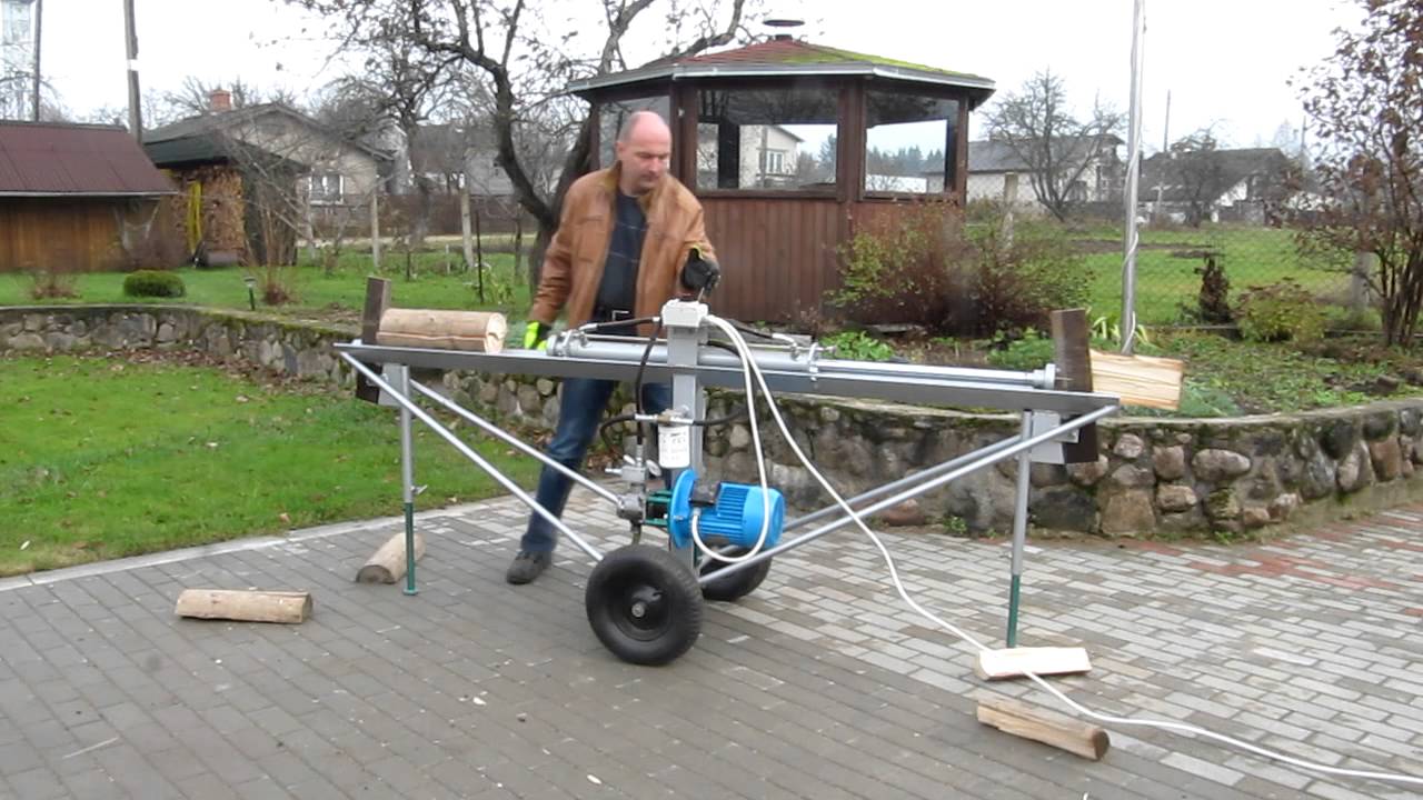 Wood splitting machine. - YouTube