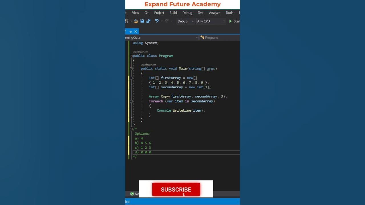 Programming Quiz Questions Q77 Expand Future Academy Shorts Programming Csharp Dotnet