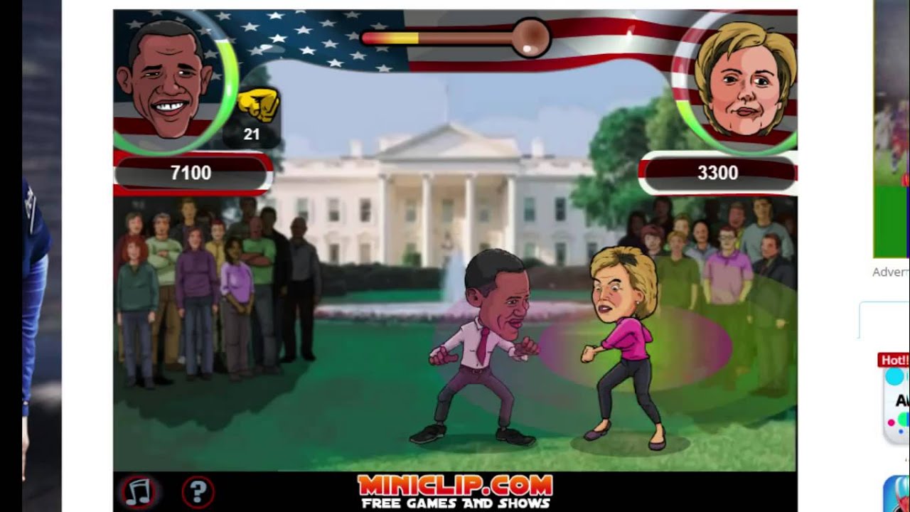 Obama vs Hillary(street fight) - YouTube