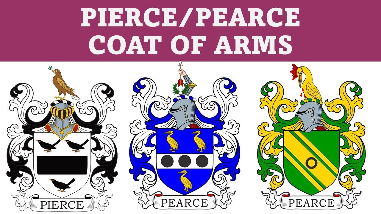 Pierce Coat of Arms & Family Crest - Symbols, Bearers, History - YouTube