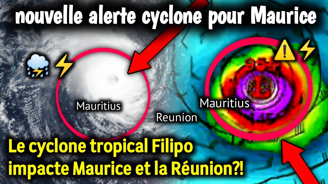 Ile Maurice réunion nouvel avertissement de cyclone:alerte filipo|météo ...