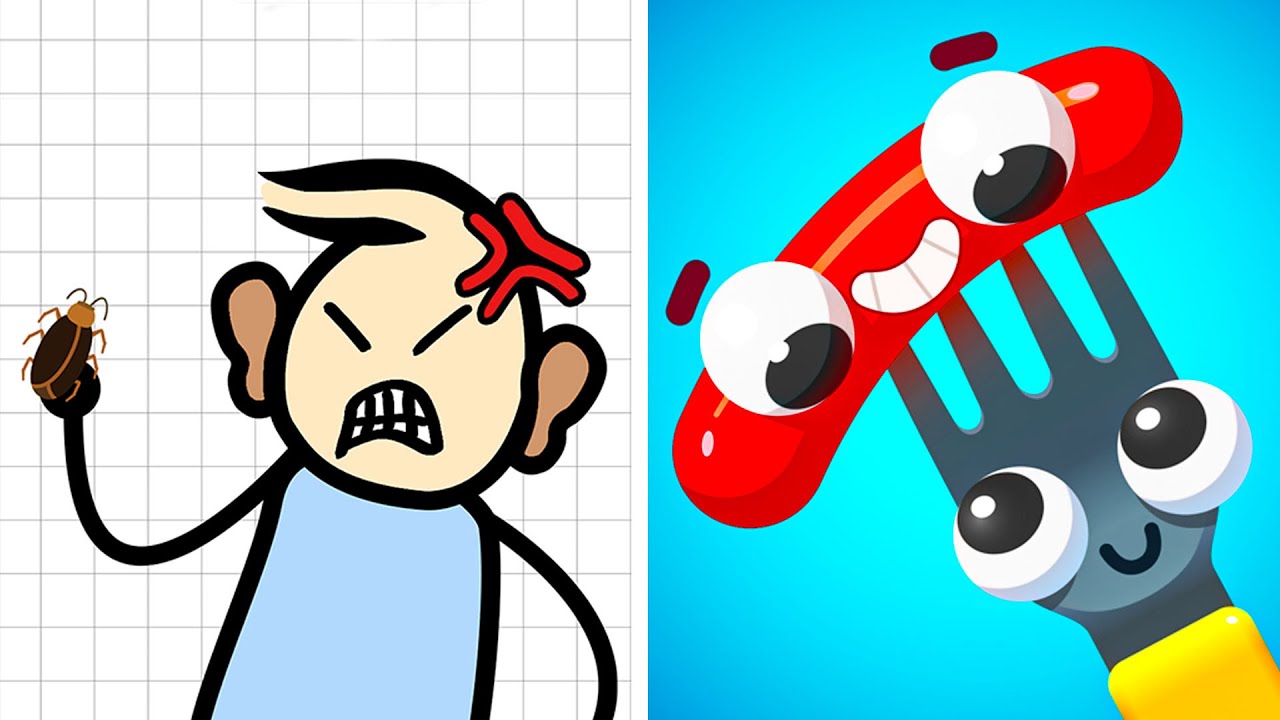 Tricky Brain Story vs Fork N Sausage, Fork Game, Tricky Brain Puzzle Gameplay on Youtube Ep031 ...