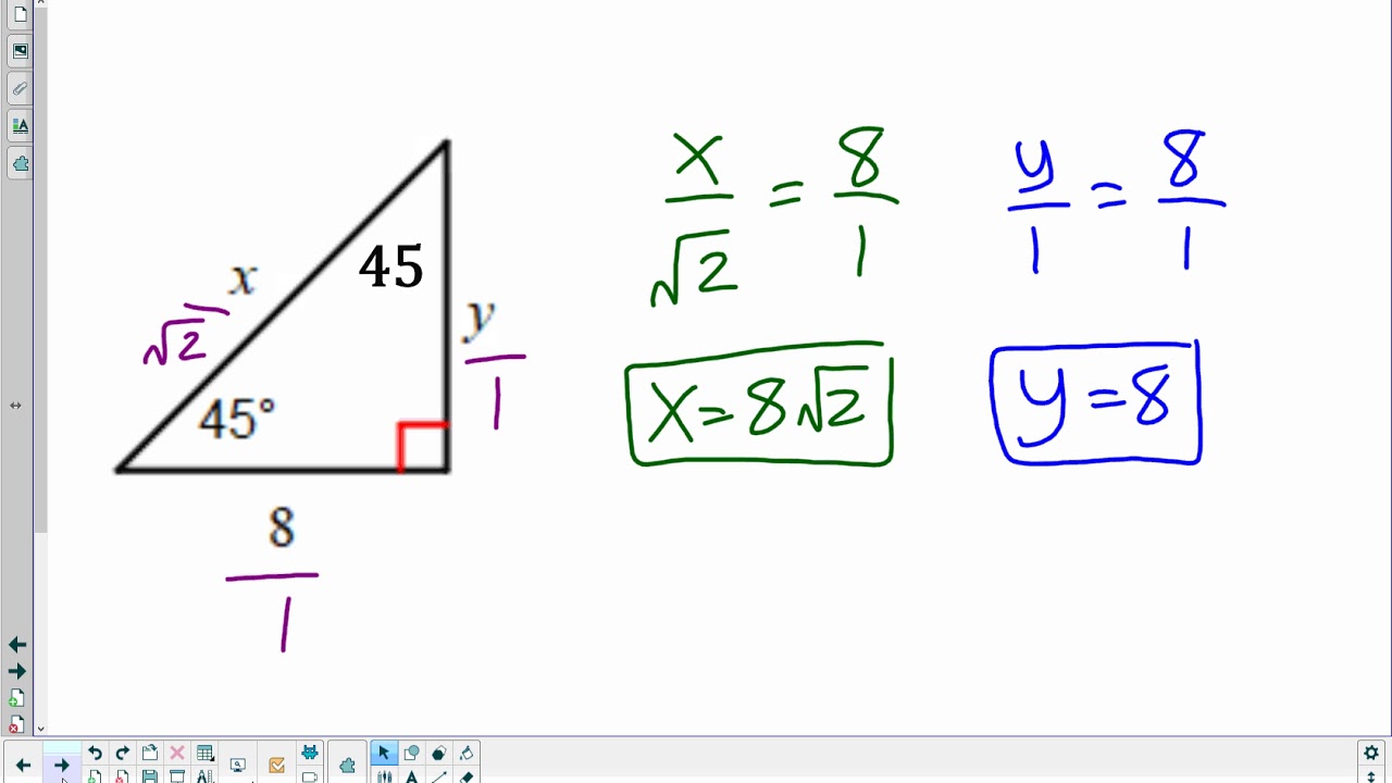 Right angled isosceles triangle formula - artistTros