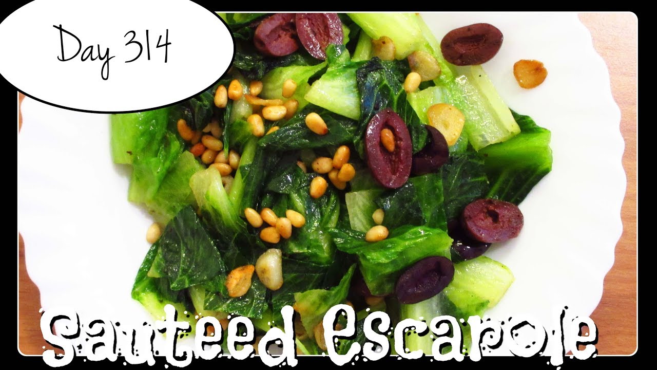 Sauteed Escarole Recipe by Laura Vitale [Food Challenge: DAY 314] - YouTube
