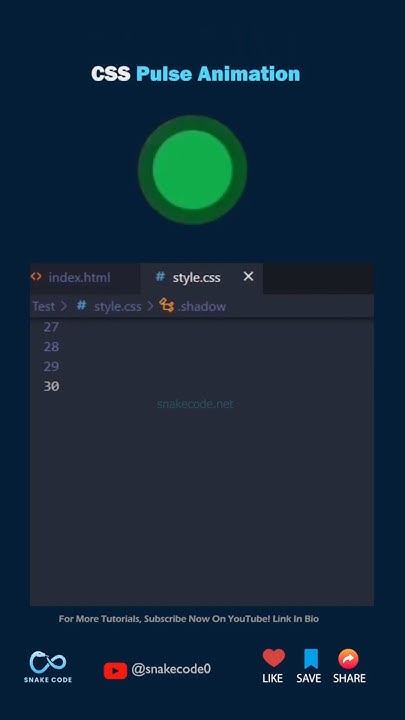 Pulse Animation Using #CSS #animation #csstutorial #cssanimation - YouTube