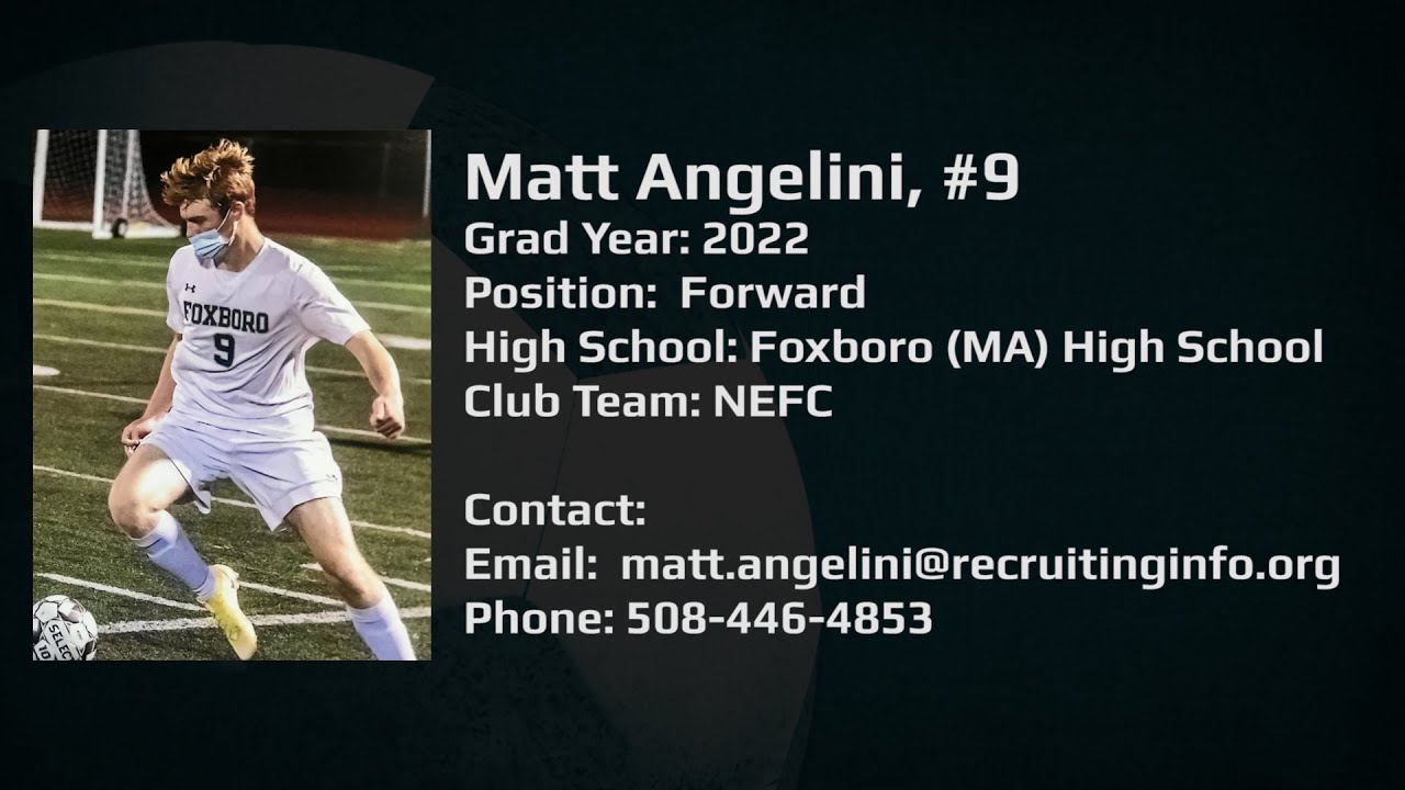2021 Matt Angelini Soccer Recruiting Video Highlight Film - YouTube