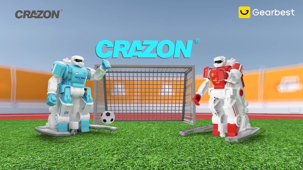 CRAZON Double Football Match RC Robot Toy 2pcs - Gearbest.com - YouTube