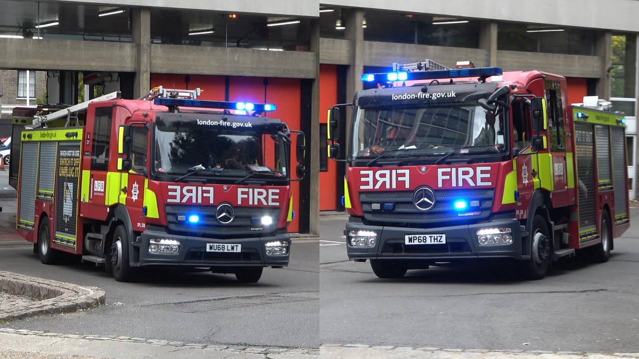 London Fire Brigade Paddington Pump Ladder and Pump turnout. - 01.10. ...