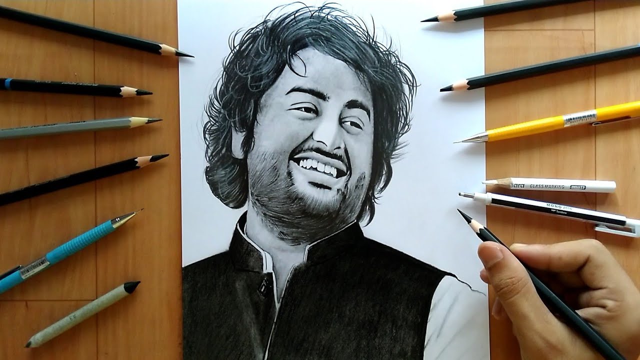 Portrait Drawing Yo Yo Honey Singh Pencil Sketch Youtube