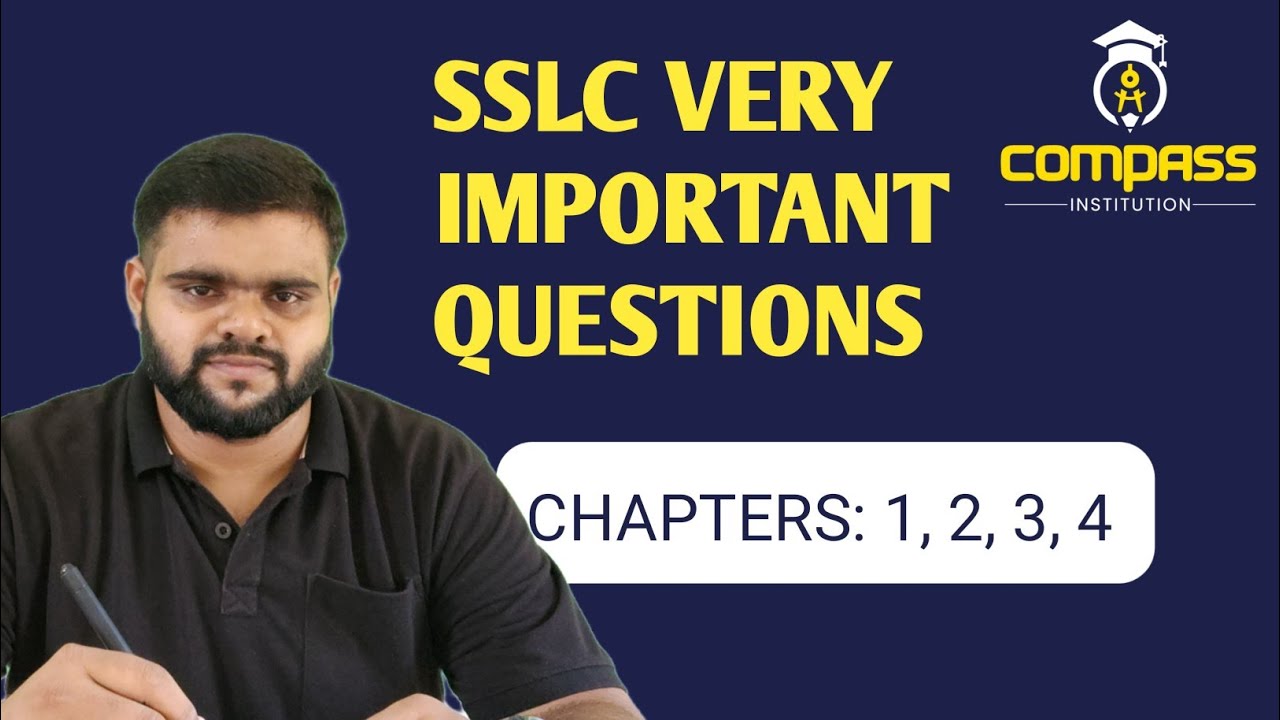 First term exam maths 2024 | SSLC important questions | Part 1 | Compass Learning - YouTube