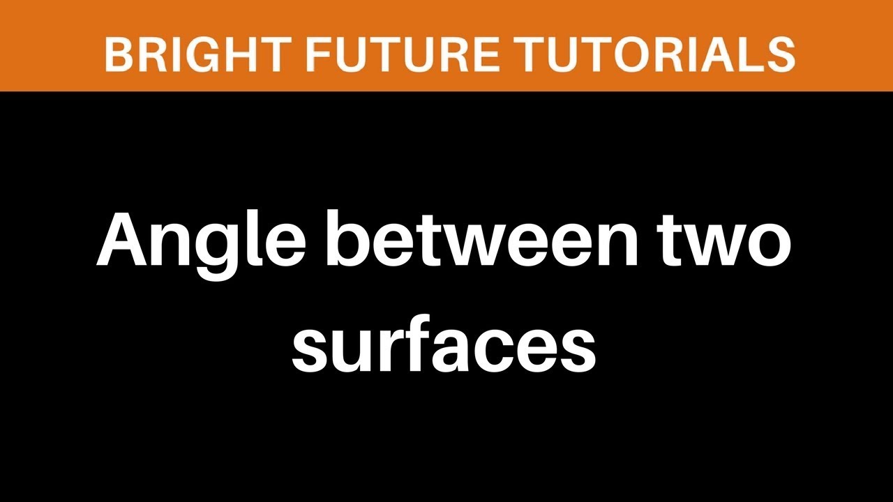 Find the angle between two surfaces at a point | Vector calculus - YouTube