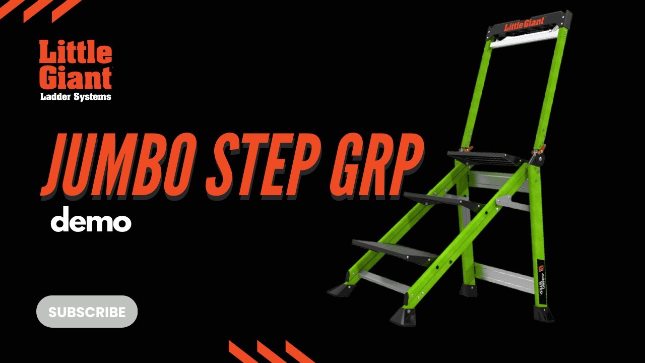 Little Giant Jumbo GRP Step Stool - Lifestyle - YouTube