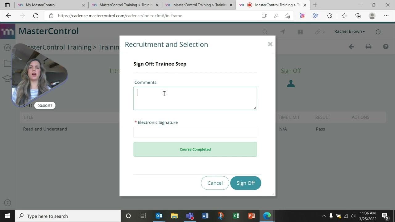 MasterControl Training Training Task Mar 25, 2022 - YouTube