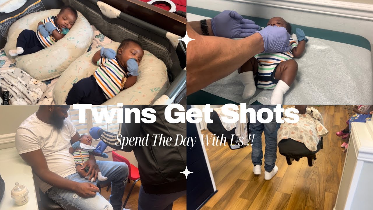2 month check-up | Vaccine Shots | GRWU | Twin Edition | Twin Vlog | Mommy Vlog - YouTube