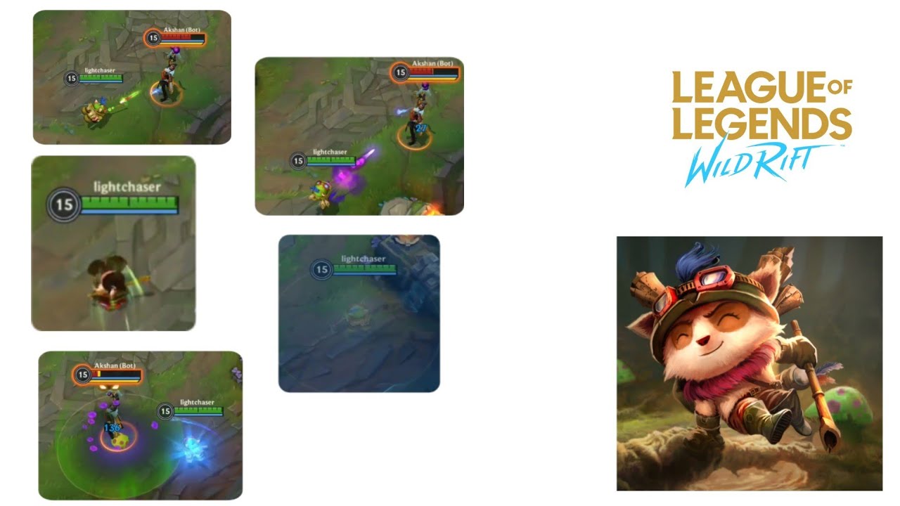 Teemo league of legends wild rift ability showcase - YouTube