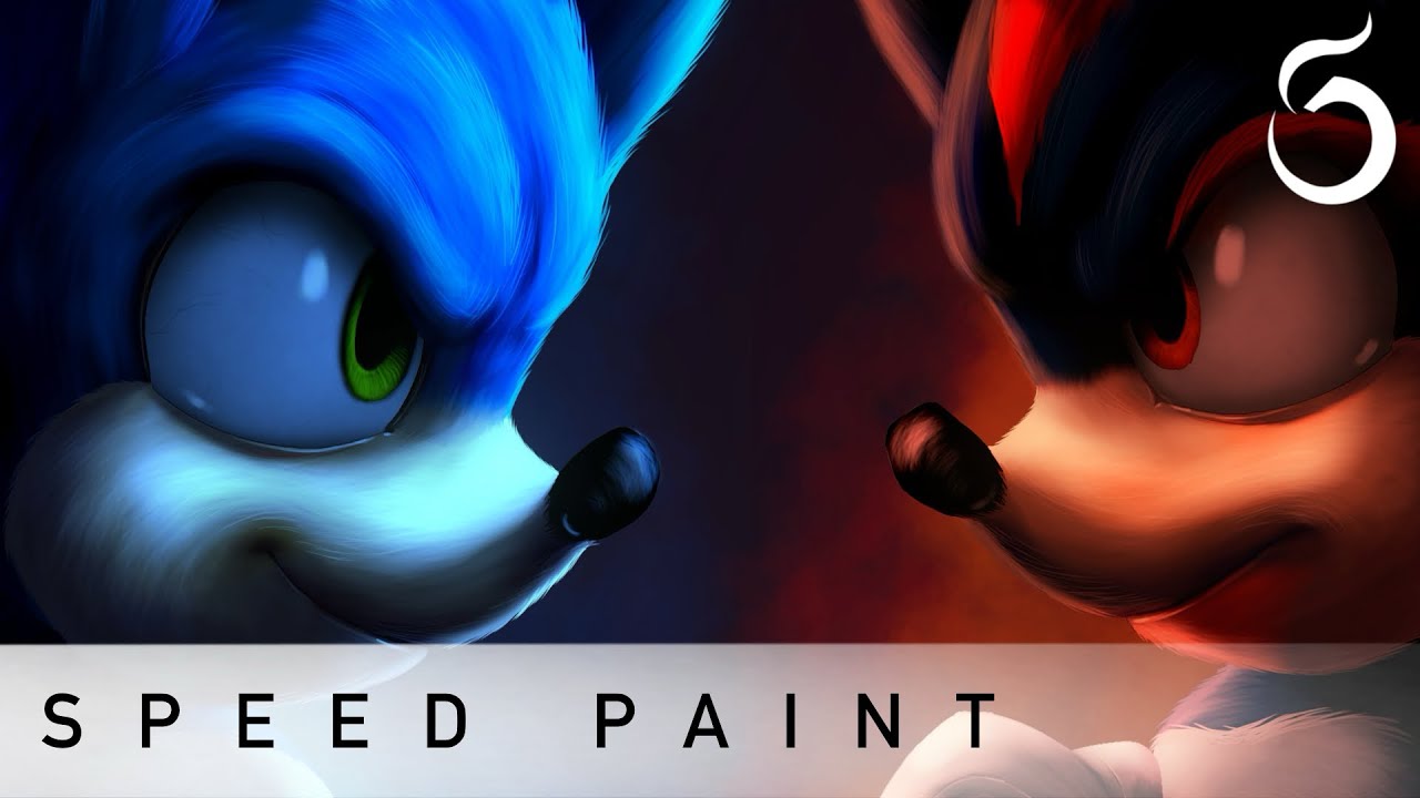 Sonic & Shadow - Speed Paint - YouTube