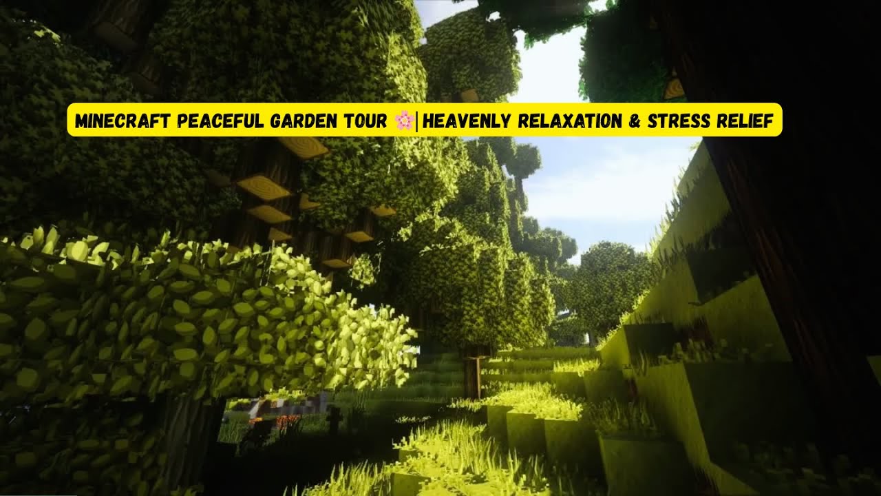 Minecraft Peaceful Garden Tour 🌸⎜Heavenly Relaxation & Stress Relief ...