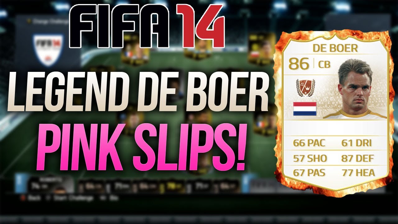 Fifa 14 Ultimate Team Next Gen - INSANE LEGEND DE BOER PINKSLIPS! - YouTube