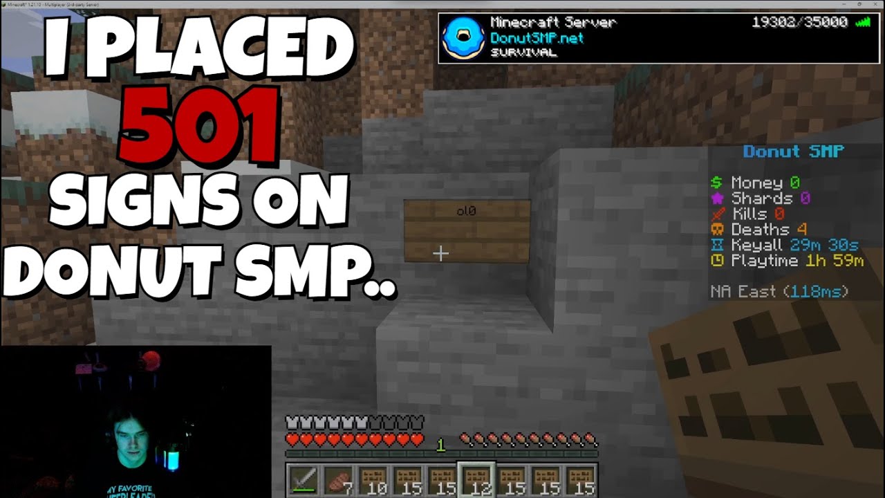 I Placed 501 SIGNS On Donut SMP.. - YouTube