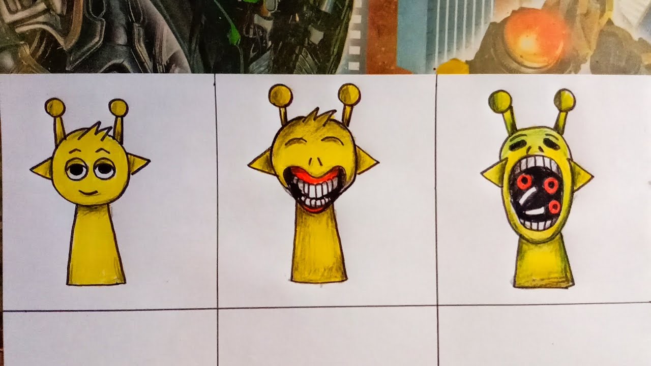 How to Draw Simon Phase 1 vs Phase 2 vs Phase 3 In Incredibox Sprunki # ...