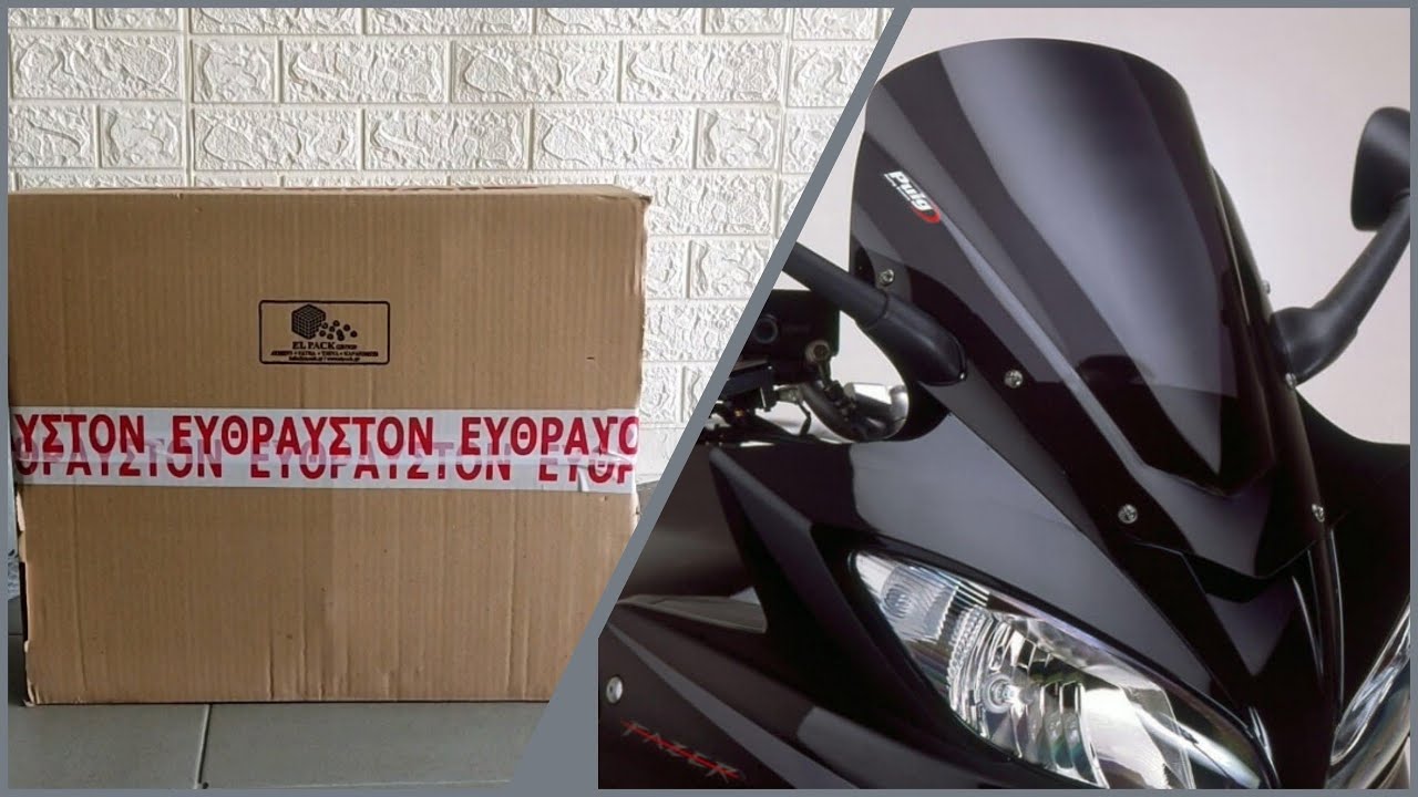UNBOXING ΖΕΛΑΤΙΝΑΣ ΑΝΕΜΟΘΩΡΑΚΑ PUIG ΓΙΑ ΜΟΤΟΣΥΚΛΕΤΑ ΚΑΙ ΤΟΠΟΘΕΤΗΣΗ ...