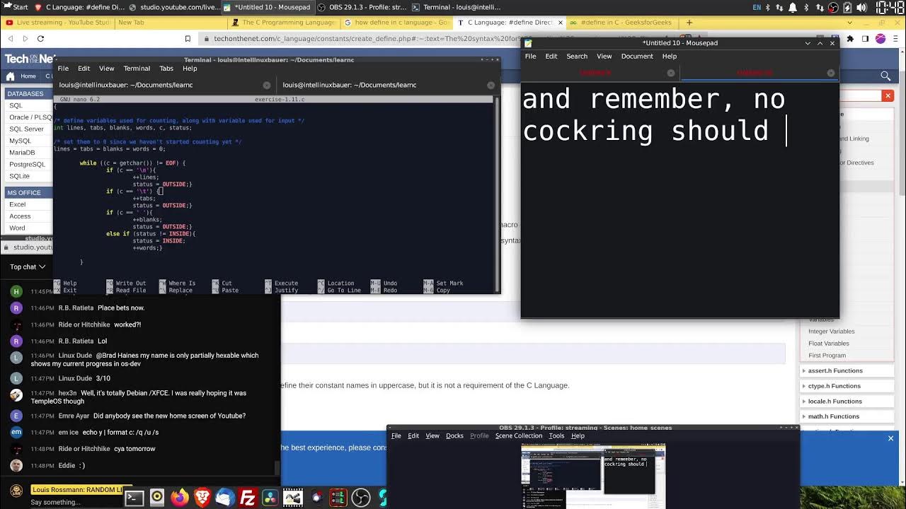 Exercise 1-9/1-11 from dennis ritchie's c programming book - I suck at programming - watch me ...