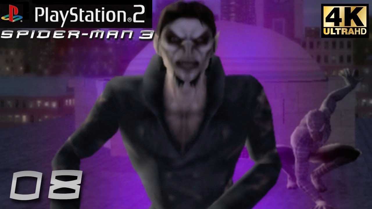 PS2 Spider-Man 3 The Game Walkthrough 8 It's Morbin Time! Morbius Boss ...