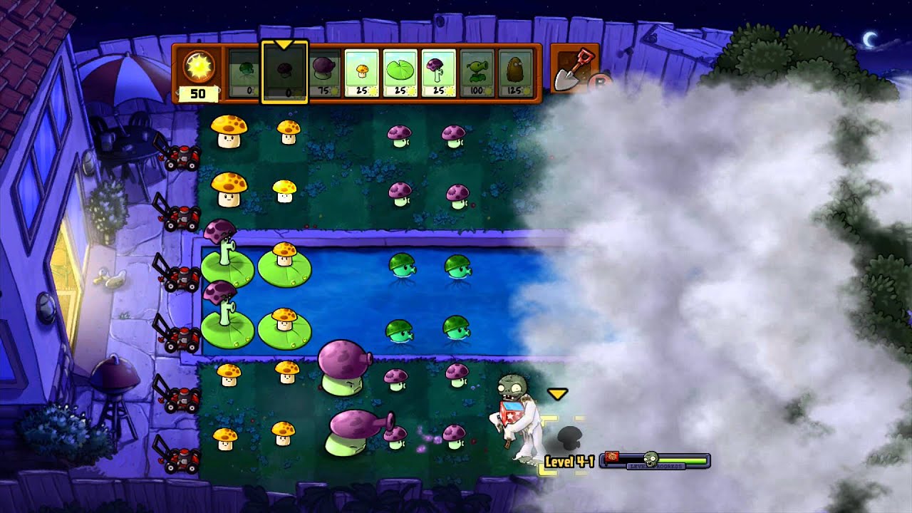 plants vs zombies night pool #1 - YouTube