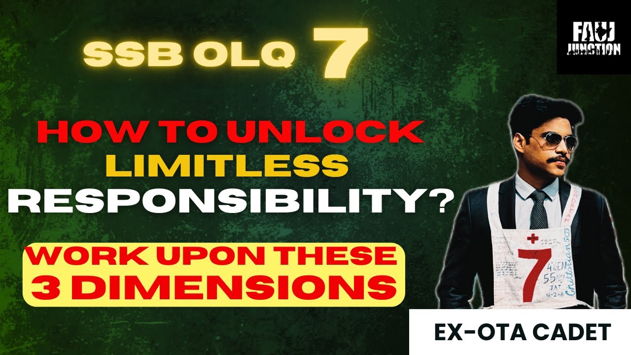 HOW TO DEVELOP SSB OLQ? SSB OLQ 7| SENSE OF RESPONSIBILITY| IMPORTANT ...
