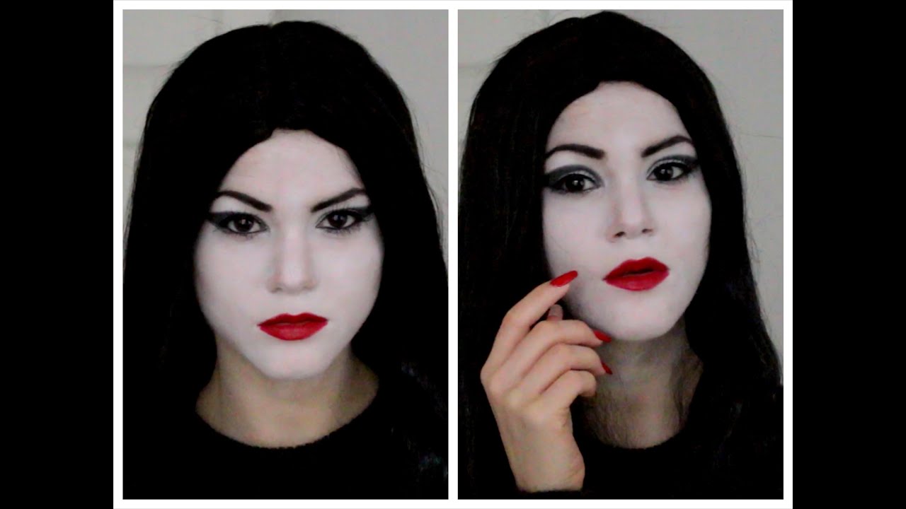 Morticia Addams Makeup Tutorial | Halloween - YouTube