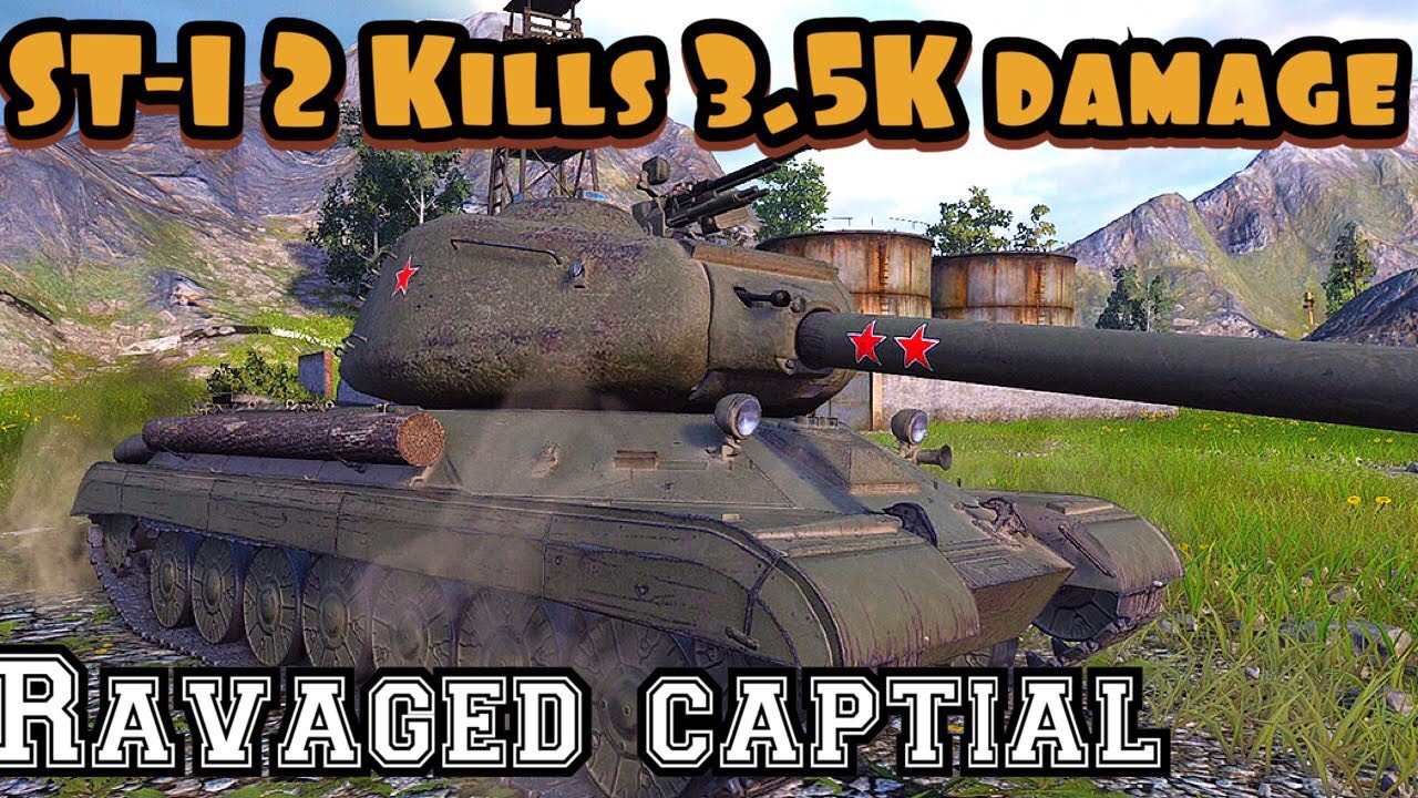 ST-1 2 Kills 3.5k Damage Ravaged Capital Gameplay || World of Tanks ...