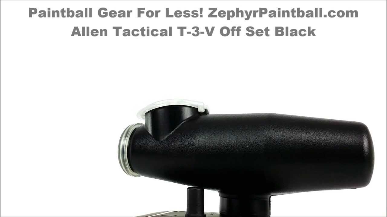 Allen Turbo T 3 V Off Set Cyclone Feed 300 Round Paintball Hopper Black ...