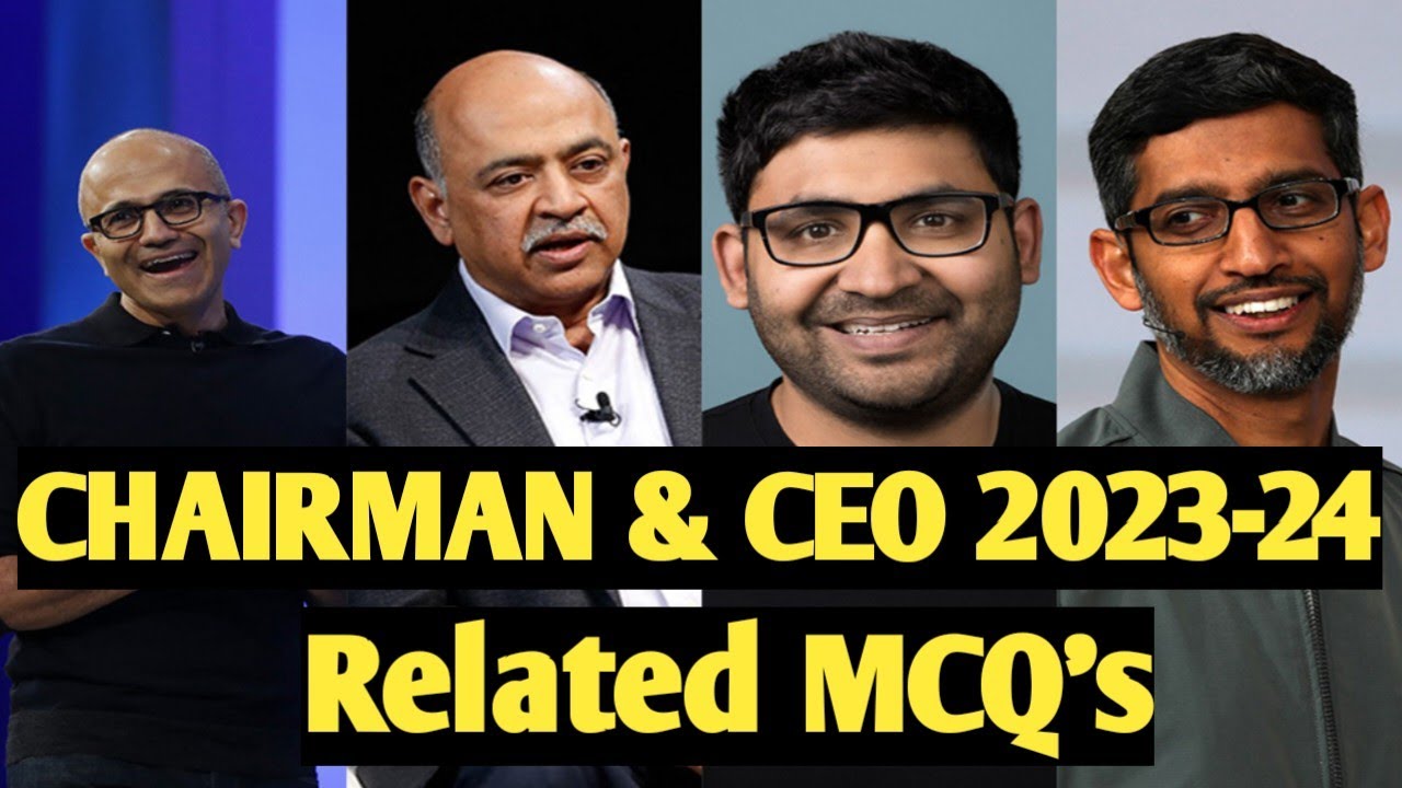 Chairman and CEO of Important Companies 2023-24, CEO MCQ, Pramukh ...