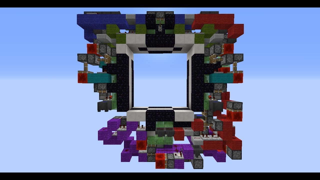 Minecraft 7x7 Slime Block Door (3 Wide) [TUTORIAL] - YouTube