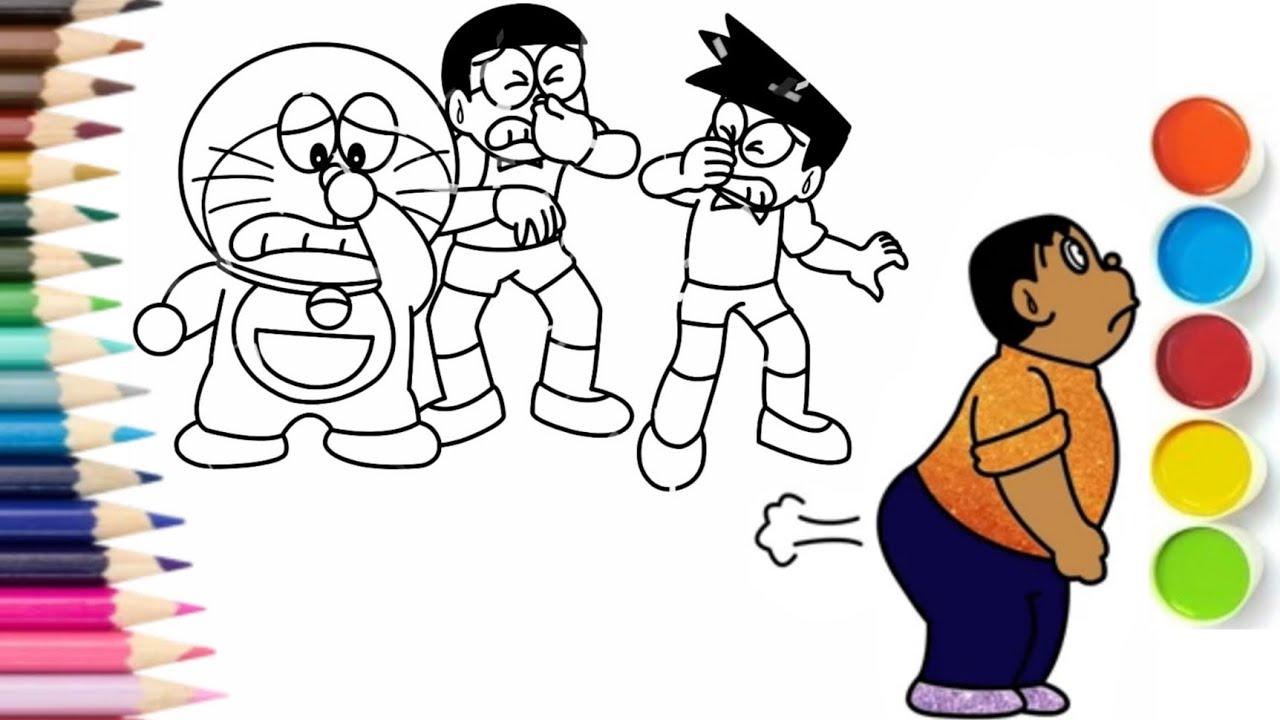 Doraemon drawing | Nobita Drawing | Drawing and Colouring | BOUNCE BABY ...