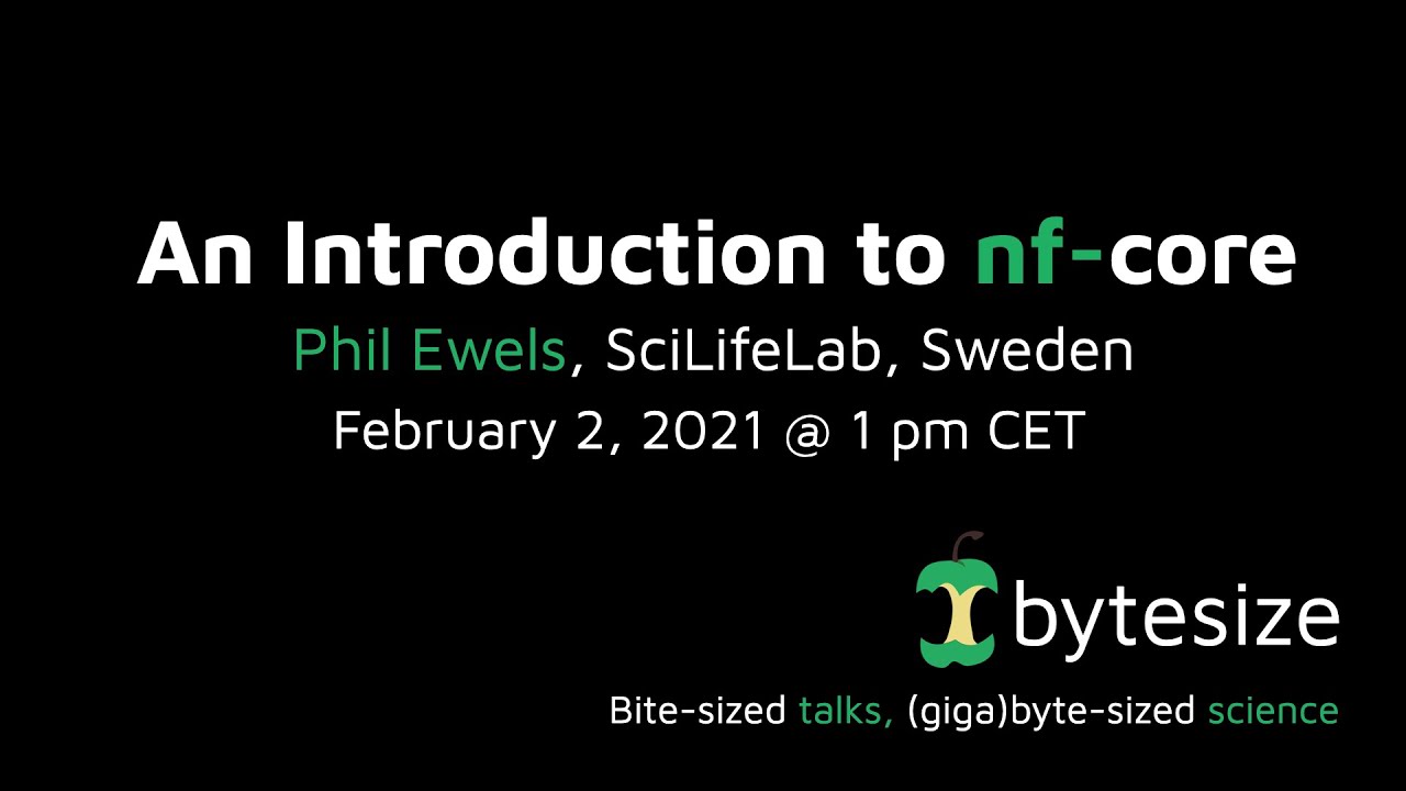 An introduction to nf-core (nf-core/bytesize #1) - YouTube