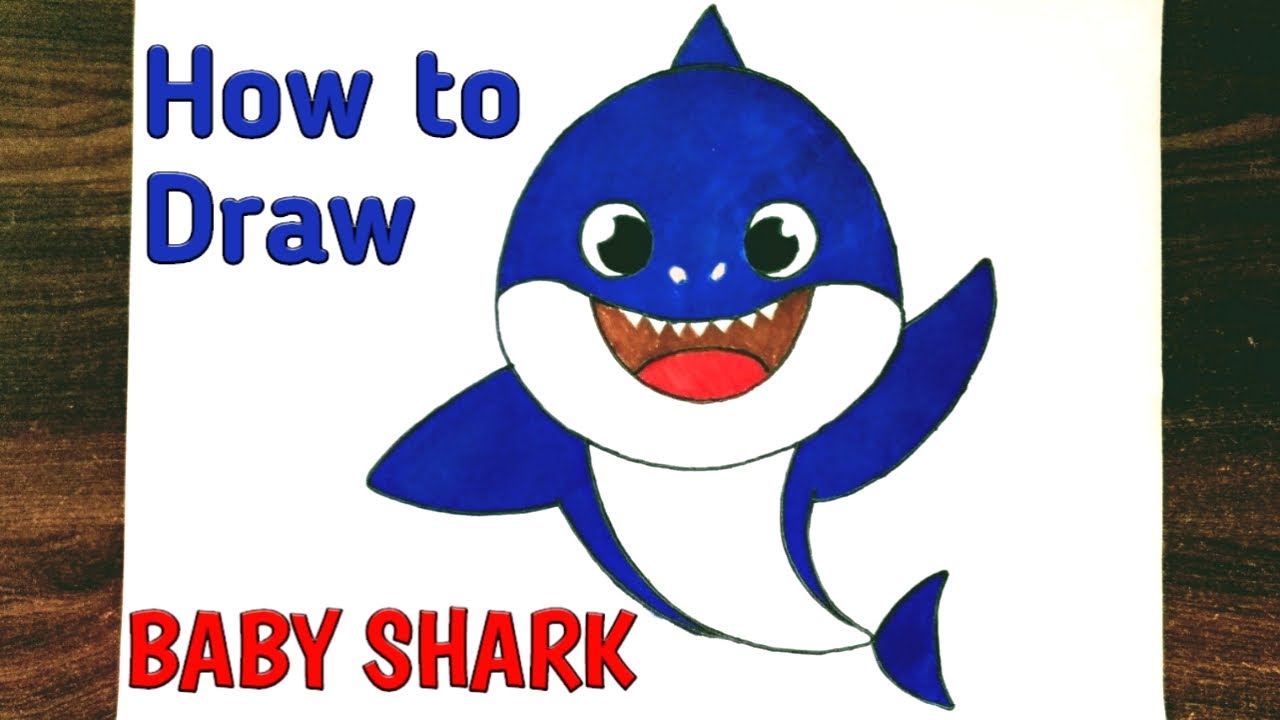 How to Draw Baby Shark | Baby Shark Drawing | Easy Drawing for Kids ...