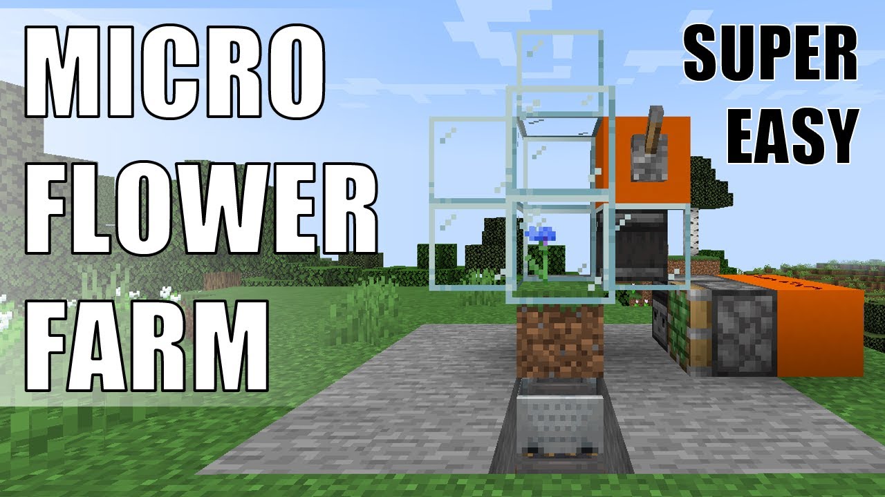 Minecraft Easy FLOWER FARM | Dye Farm | Fast Easy for 1 block high ...