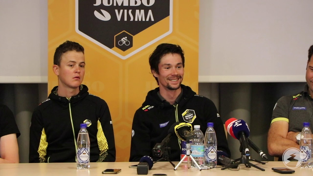 Press conference Primoz Roglic at second rest day Giro d'Italia 2019 ...